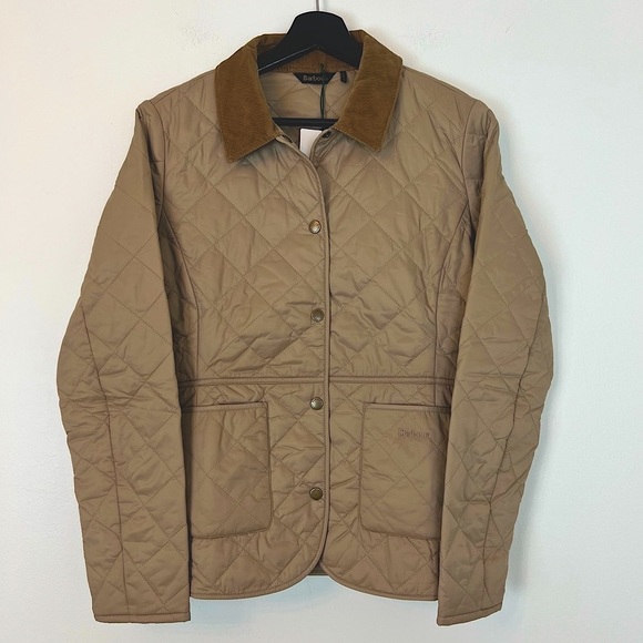 Barbour | Jackets & Coats | Barbour Womens Deveron Quilted Jacket Khaki ...